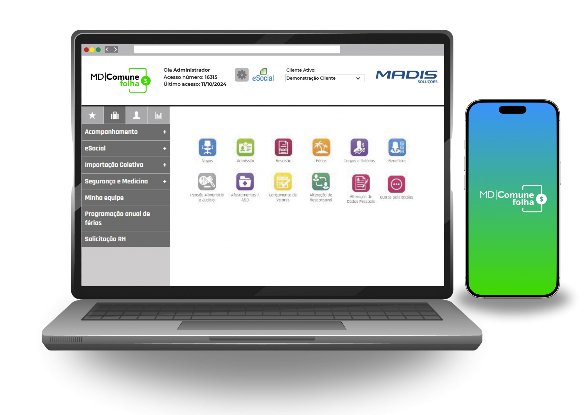 Md Comune Folha De Pagamento Soluções Para Controle De Acesso E Relógico De Ponto Madis